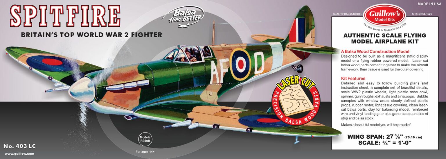 Supermarine Spitfire - Paul K. Guillow, Inc.